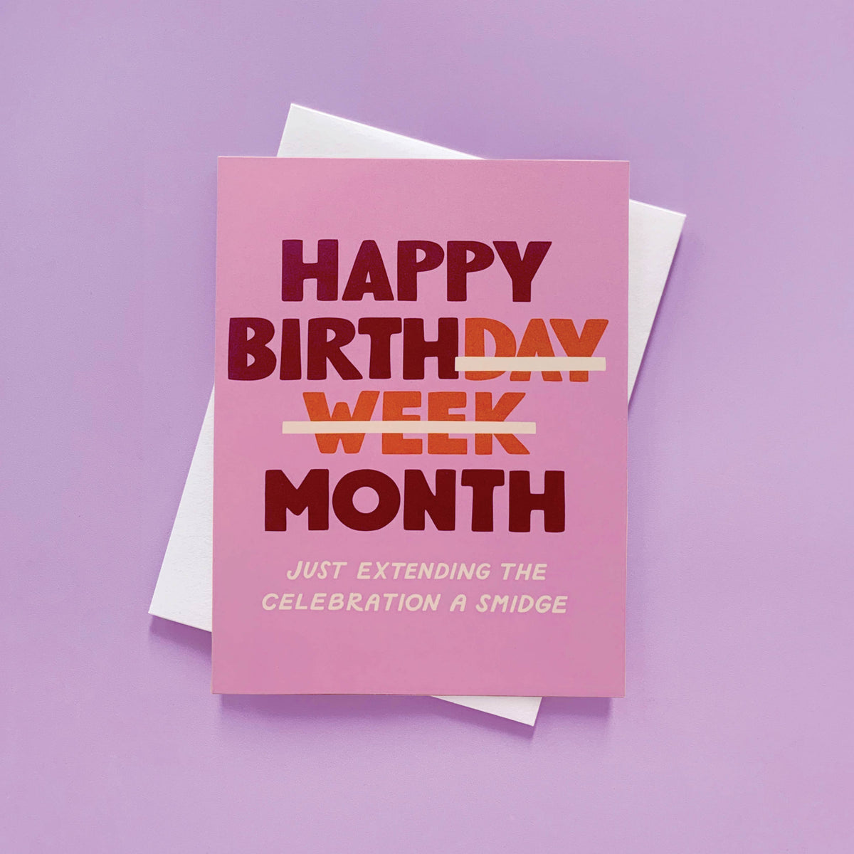 Birth Month Birthday Card – Pink Olive