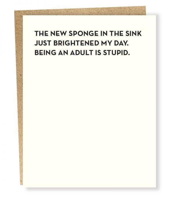 #101: Sponge Card – Pink Olive