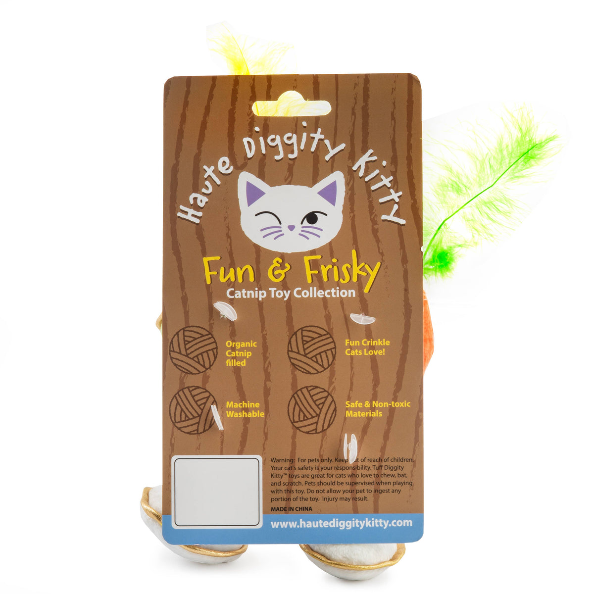 Kitty Cocktails (2 cocktails) Organic Catnip Toys – Pink Olive