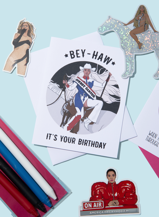 Bey-Haw Birthday Card – Pink Olive