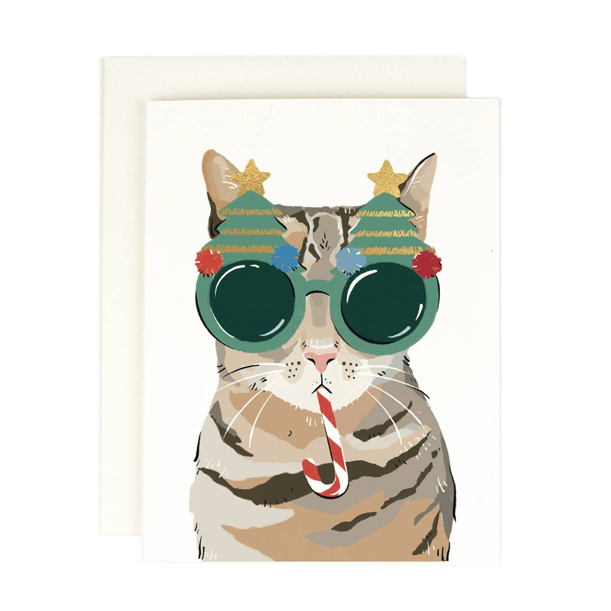 Merry Cat 2.0: Single card – Pink Olive