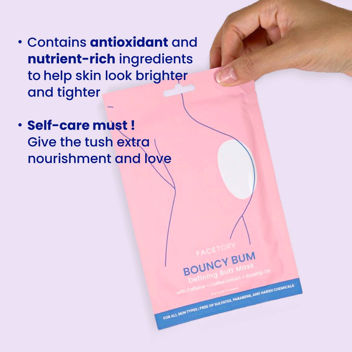 K-Beauty Defining Sheet Butt Masks - Bouncy Bum - Set of 2 – Pink Olive