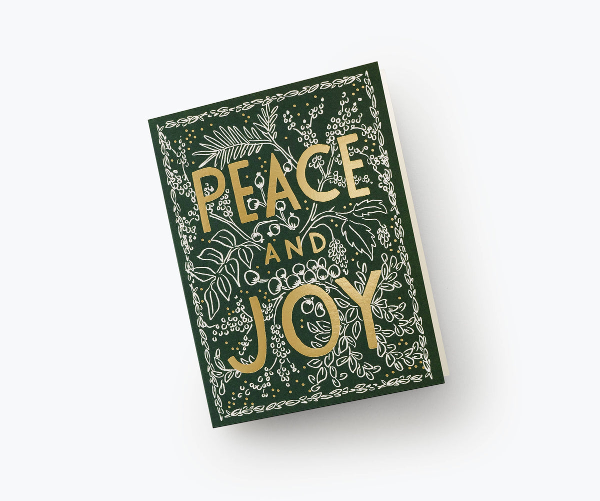 Boxed Set of Evergreen Peace Card – Pink Olive