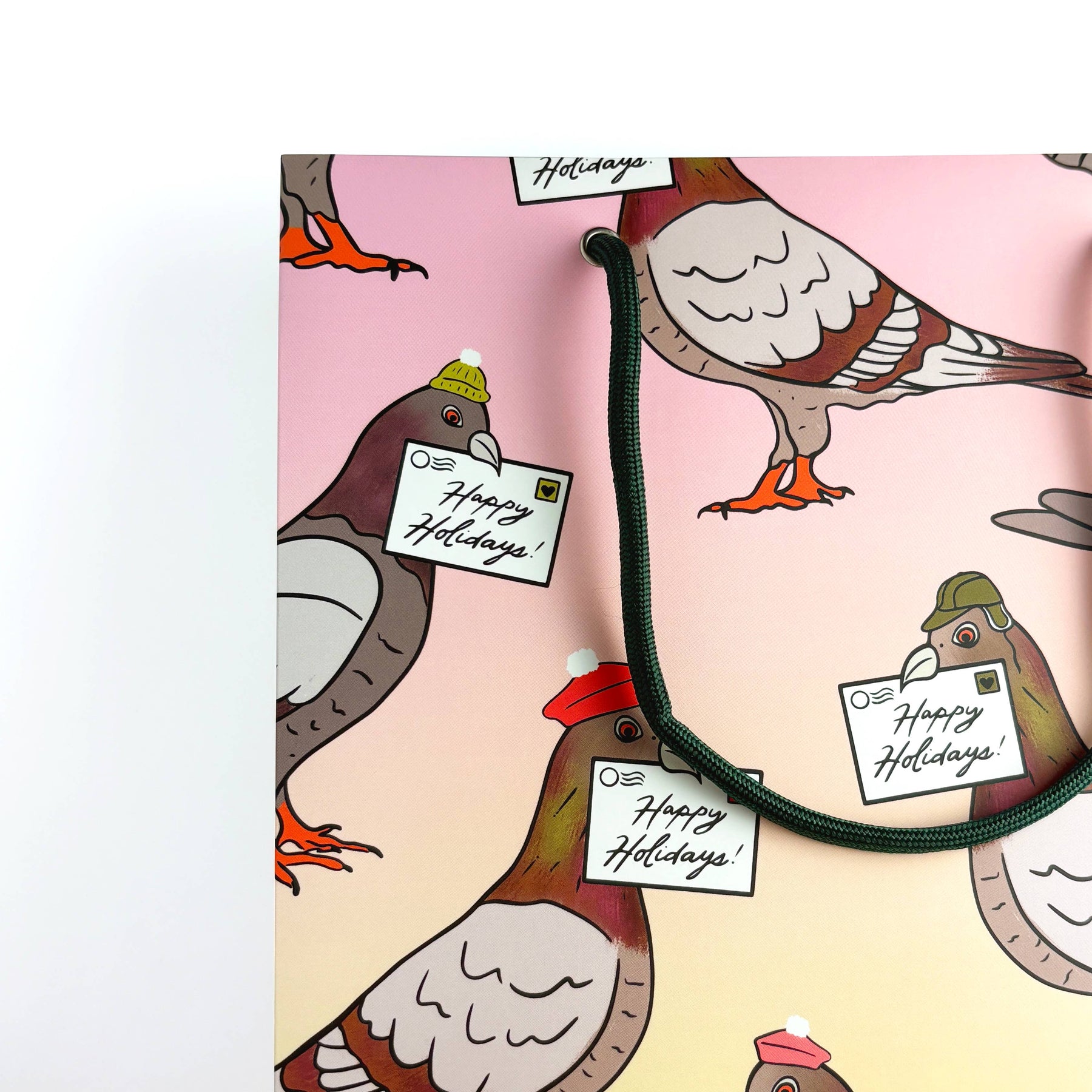 Pigeon Holiday Gift Bag – Pink Olive