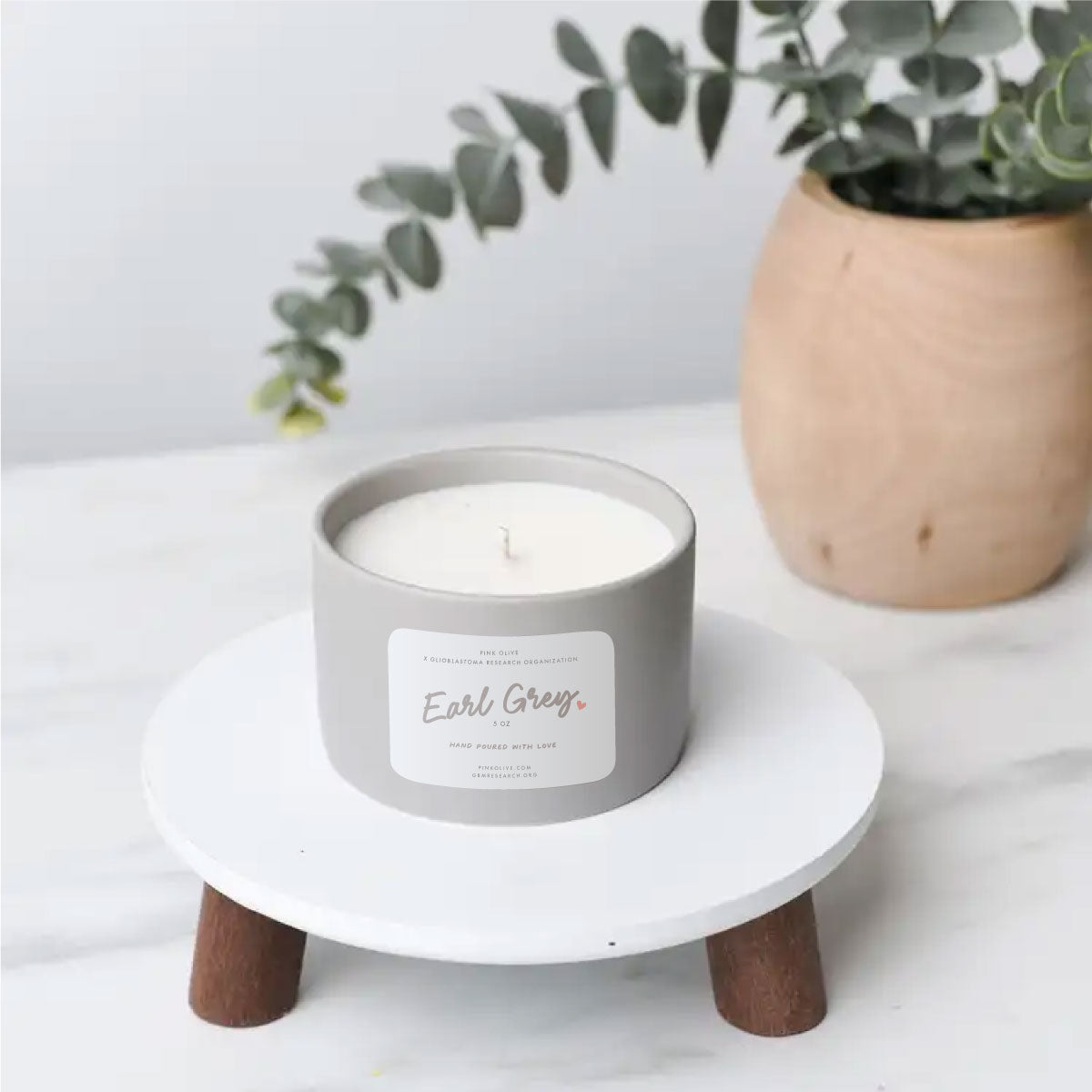 Pink Olive x GBMRO Mini Earl Grey Candle
