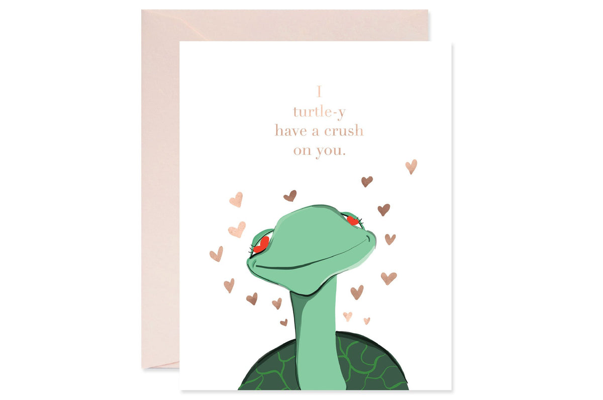 Turtle Crush Card – Pink Olive