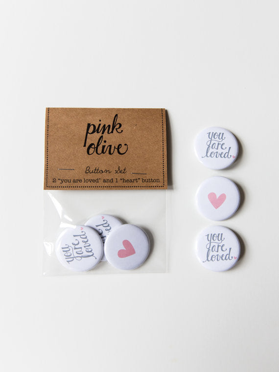You Are Loved Buttons I Am Loved Button Etsy