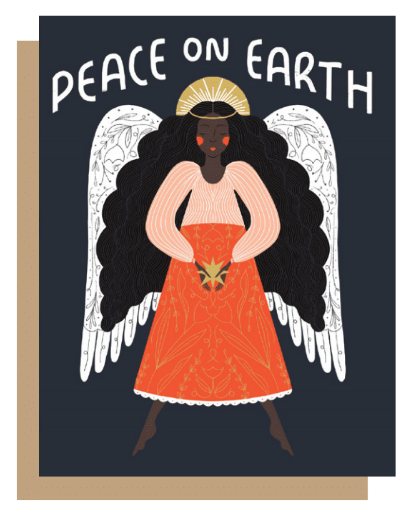 peace on earth angel card – Pink Olive