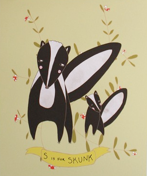 s is for skunk – Pink Olive