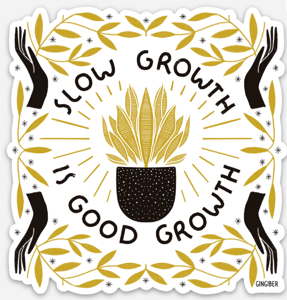 slow growth sticker – Pink Olive
